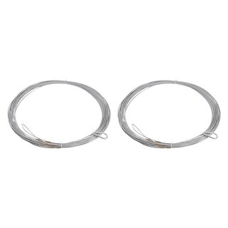 2pcs Deep Well Measuring Rope 30m Steel Wire Galvanized Silver Tone ...