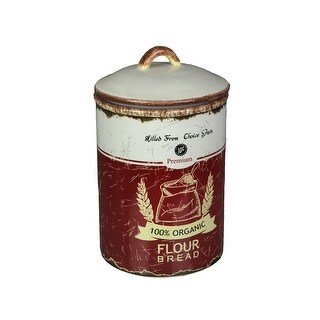 Retro Ceramic Flour Jar Kitchen Canister Airtight Food Storage - 9 X 5. ...