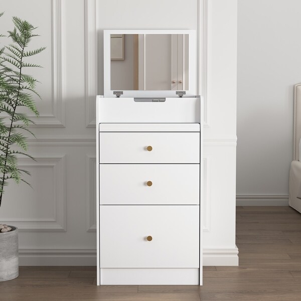 Makeup table with mirror and chair store