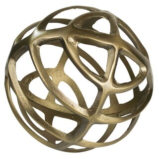 Gold Metal Geometric Sphere - Bed Bath & Beyond - 42621181