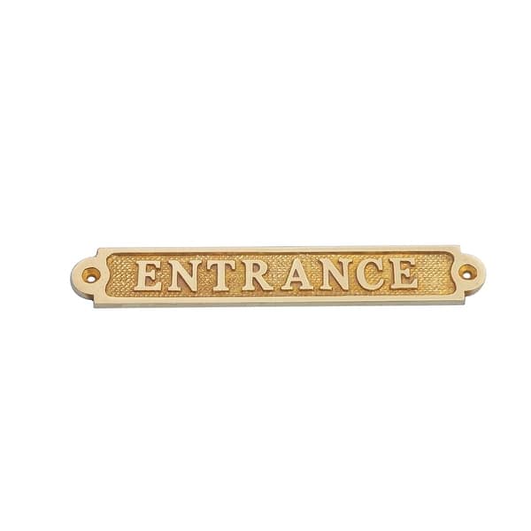 Solid Alloy Entrance Sign 6" - 6" L x 1" W x 1" H - Bed Bath & Beyond ...