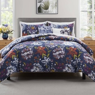 VCNY Home Danny Reversible Blue Floral Comforter Set - Bed Bath ...