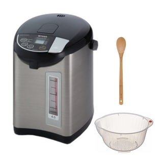 Tiger PDU-A40U Electric Boiler and Warmer (Black) w/ Bowl and Spoon ...