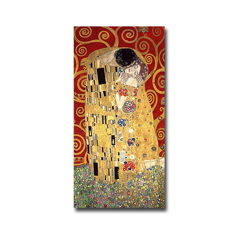 The Kiss by Gustav Klimt Gallery Wrapped Canvas Giclee Art (32 in x 24 ...