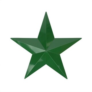 15" Hunter Green Country Rustic Star Indoor/Outdoor Wall Decoration ...