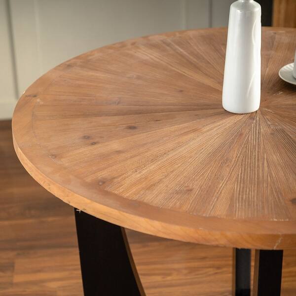 Vintage Style Round Dining Table with Scattering Pattern Splicing Table ...