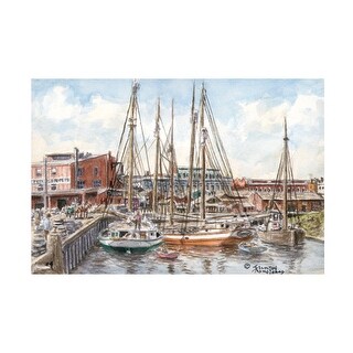 Stanton Manolakas 'Crowded Dock' Canvas Art - Bed Bath & Beyond - 39537464
