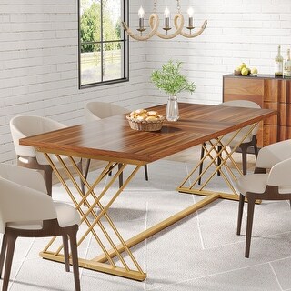63-Inch Dining Table for 4-6 People, Kitchen Table Dining Room Table ...