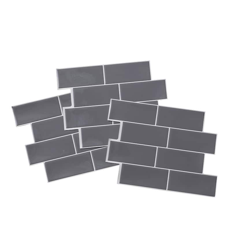 Tack Tile Peel & Stick Vinyl Backsplash (pack of 3) - Overstock - 21930782