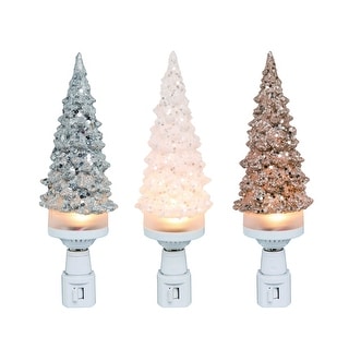 Transpac Artificial 8 in. Multicolor Christmas Light Up Tree Night ...