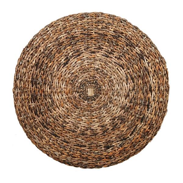 East at Main Hand-woven Natural Abaca Wood Round Coffee Table - Bed ...