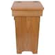 Oak Trash Bin with Lift Top - Overstock - 25458306