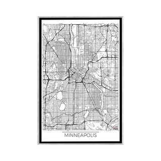 iCanvas "Minneapolis Minimal Urban Blueprint Map" by Hubert Roguski ...