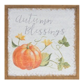 Autumn Blessing Pumpkin Sign (Set of 2) - Bed Bath & Beyond - 37922402