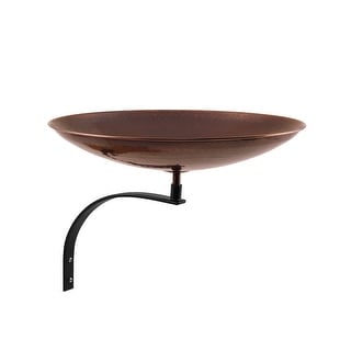 Achla Designs Burnt Copper Birdbath w/Wall Mount Bracket, 14 Inch Wide ...