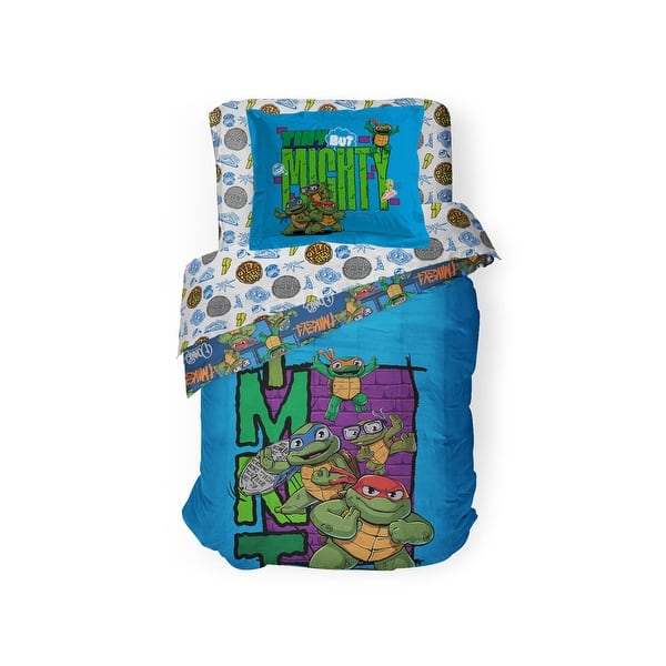 Nickelodeon TMNT Mini Mutants Twin Bed Set with Sham - Bed Bath ...