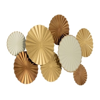 Sagebrook Home Pleated Wall Disc Decor - Bed Bath & Beyond - 40189045