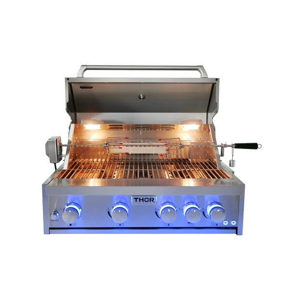 30 Inch 4-burner Built-In Propane Gas BBQ Grill in Stainless Steel ...