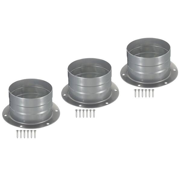 3pcs Duct Connector Flange Metal Pipe Exhaust Duct Mounting Plate ...