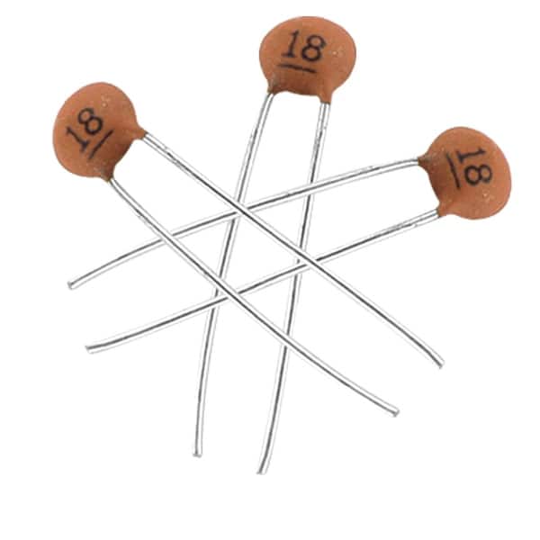 30 Pcs 18pF 50V Low Voltage DIP Ceramic Disc Capacitors - Brown - Bed ...