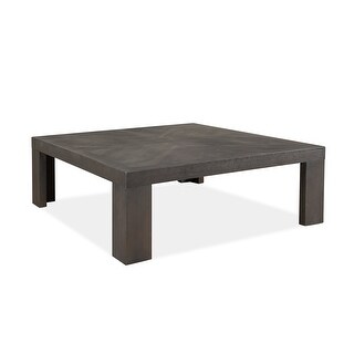 Wood Large Square Cocktail Table - Carbon Black KD - Bed Bath & Beyond ...