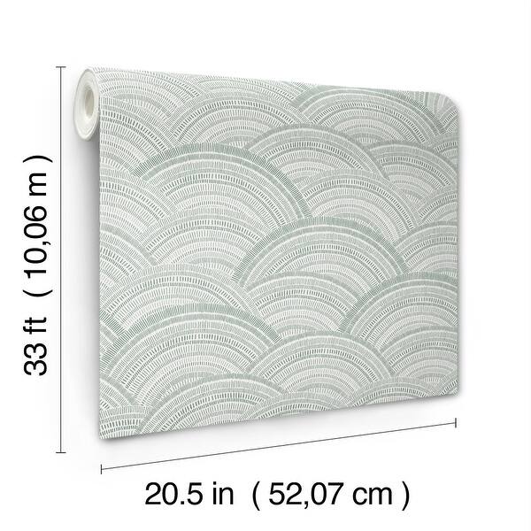 A-Street Prints Encircle Sea Green Geometric Wallpaper - Bed Bath ...