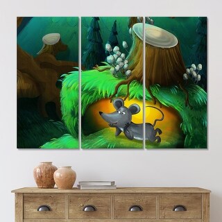 Designart "Little Mouse Under Tree For Fantasy Story" Novelty Canvas ...