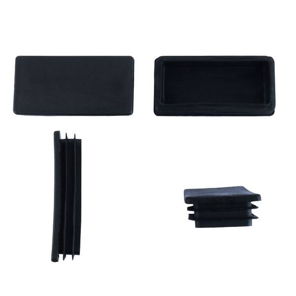 Table Chair Leg Tube Pipe Insert Cap Black 50mm x 100mm 10pcs - 2" x 4 ...