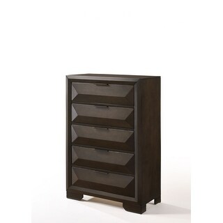 HomeRoots 34" Espresso Rubber Wood Chest - Bed Bath & Beyond - 37105297