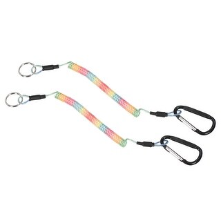 Fishing Tool Lanyard, Safety Cord Spiral Coiled Lanyards Tether w Clip ...