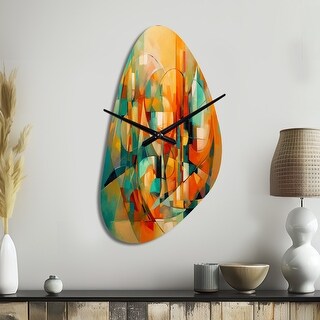 Abstracting The Cubist Form IV - Abstract Cubism Wall Clock in Fall ...