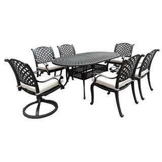 Hamlet 7 Piece Cast Aluminum Dining Set - Bed Bath & Beyond - 36999350