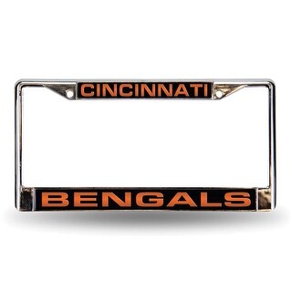 NFL Cincinnati Bengals Black Laser Chrome Acrylic License Plate Wall ...