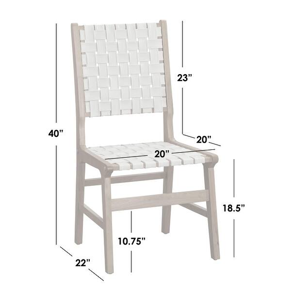 Lifestorey Brady Solid Wood Woven Dining Chair (Set of 2) - Bed Bath ...