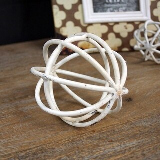 White Distressed Metal Ball 4" - 4 x 4 x 4 - Bed Bath & Beyond - 34487284