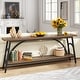 70.8” Extra Long Console Table, Narrow Sofa Tables with 2 Tier Storage ...