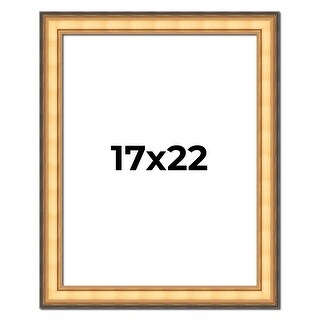 17x22 Frame Gold Plein Aire Solid Wood Picture Frame Width 2 Inches ...