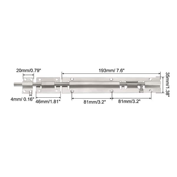 2Pcs Door Barrel Bolt Latch 12 Inch, Stainless Steel Latch Sliding Lock ...