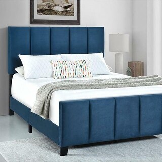 Queen Modern Upholstered Channel Bed Nile - Bed Bath & Beyond - 37426241