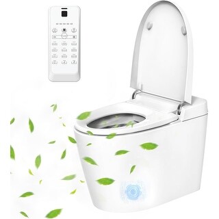 Smart Toilet with Automatic Open/Close Lid and Built-in Bidet Seat ...