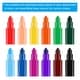 Stacking Crayons, 12 Pack 12 Colors Stackable Buildable Square Drawing ...
