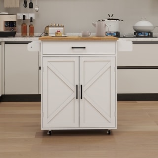 Kitchen Island with Adjustable Shelves - Bed Bath & Beyond - 39903661