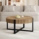 31" Modern Coffee Table with Gear Design and Cross Base - Bed Bath ...