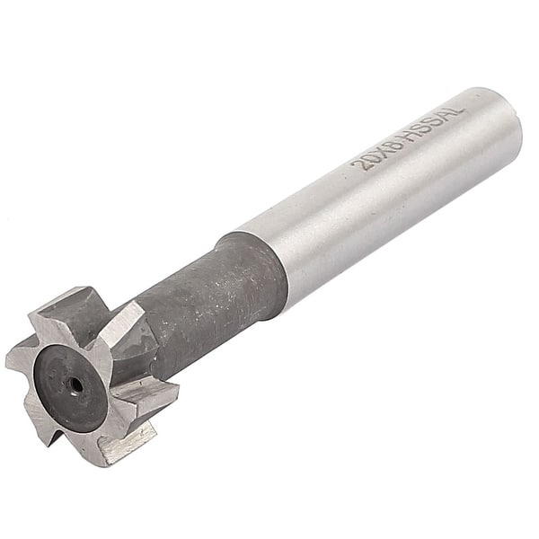 20mm Cutting Dia 8mm Depth HSS-AL 6 Flutes T Slot End Mill Cutter 90mm ...