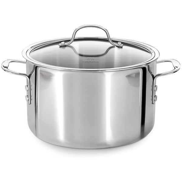 Calphalon 8 Quart Tri-Ply Stainless Steel Stock Pot with Lid and ...