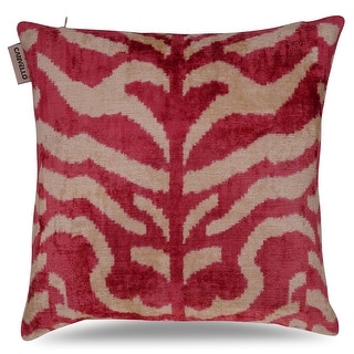Canvello Tiger Print Pinkish Red Throw Pillows - 16x16 inch - 16"x16 ...