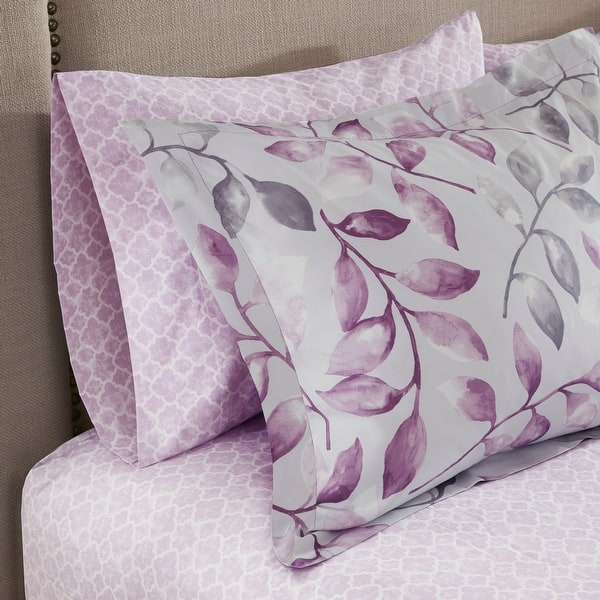 purple patterned sheets