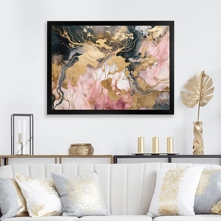 Designart "Exploring The Depths Of Pink Geode Ii" Abstract Marble ...
