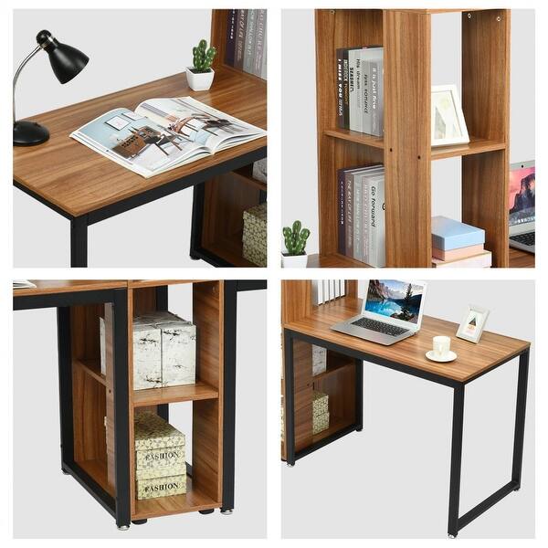 Two Person Computer Desk Double Workstation With Drawer Large Dual Work ...