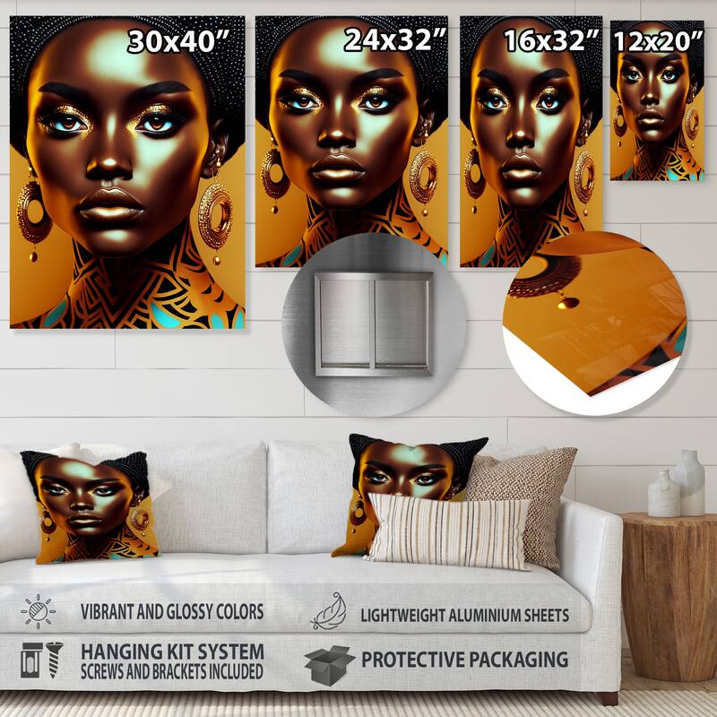 Designart 'Classy Portrait Of Elegant African Lady V' African American ...
